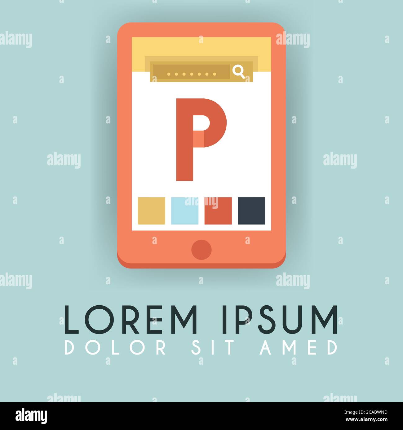P Letter Smartphone e commerce Application Logo Design Stock Vector ...