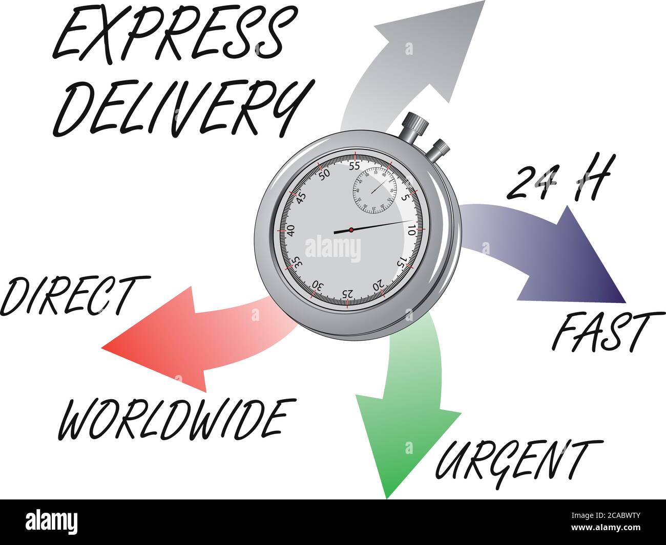 info graphic about express delivery with chronometer Stock Vector Image ...