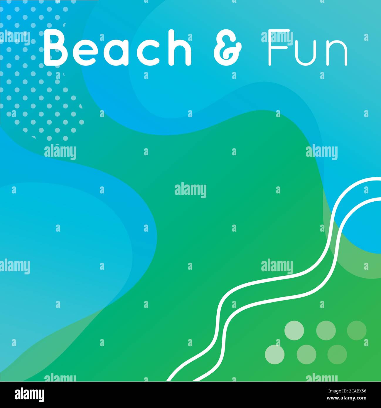 beach fun colorful banner with lettering vector illustration design ...