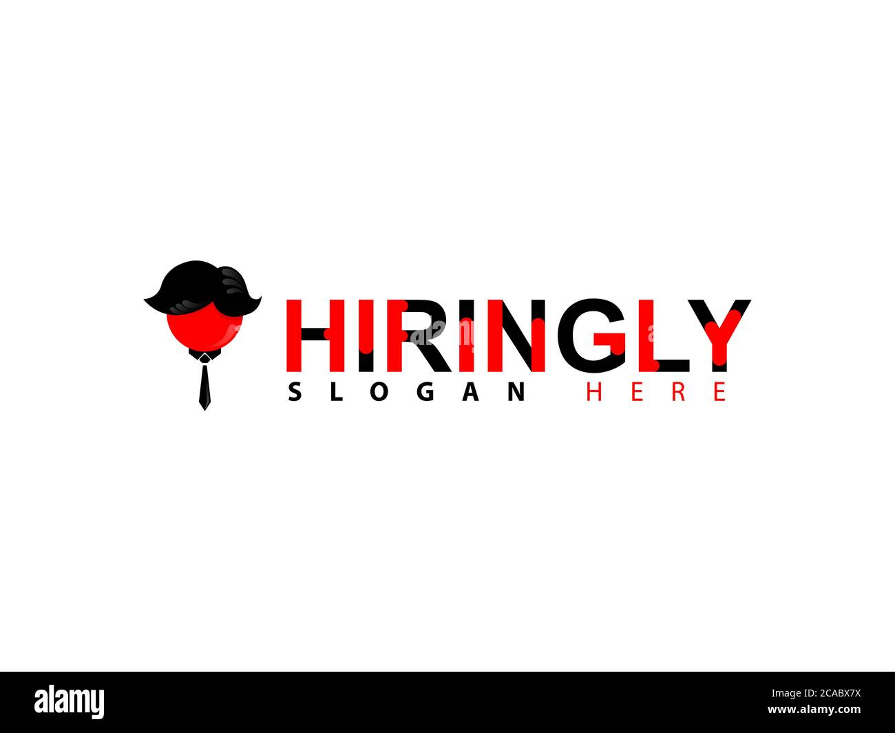 Hiring red character logo concept can be used for companies and ...