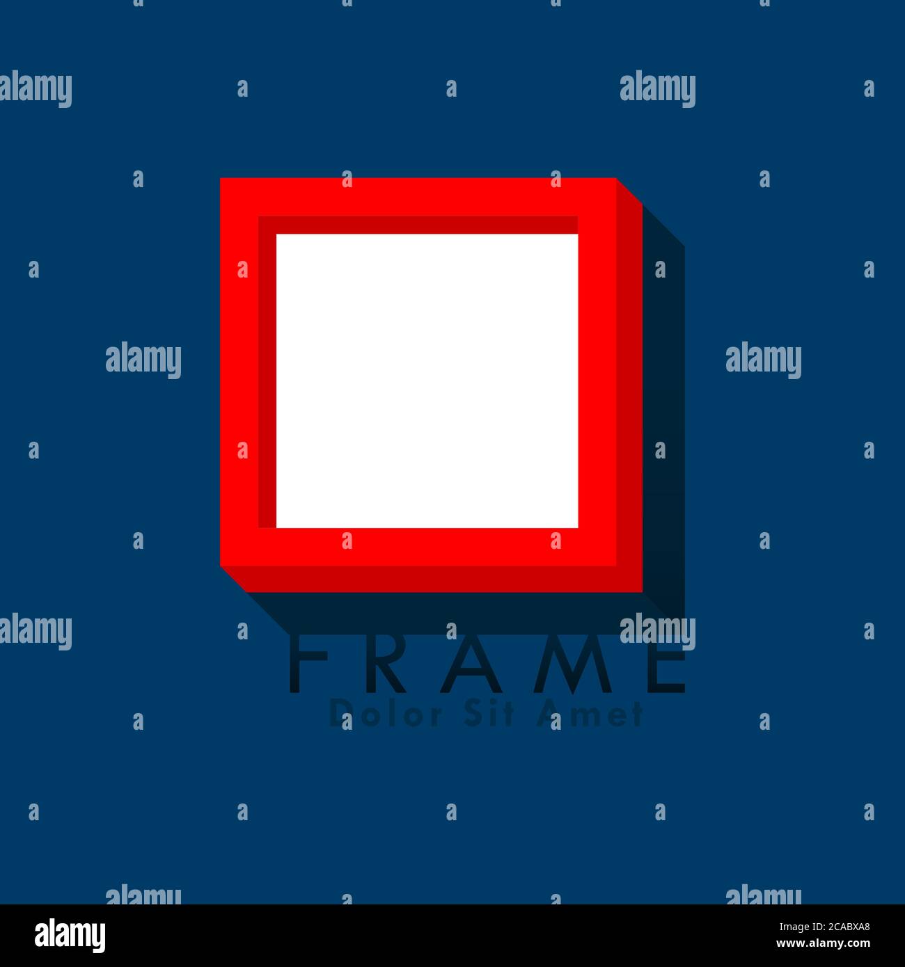 RED FRAME logo design can be used for companies and businesses Stock ...