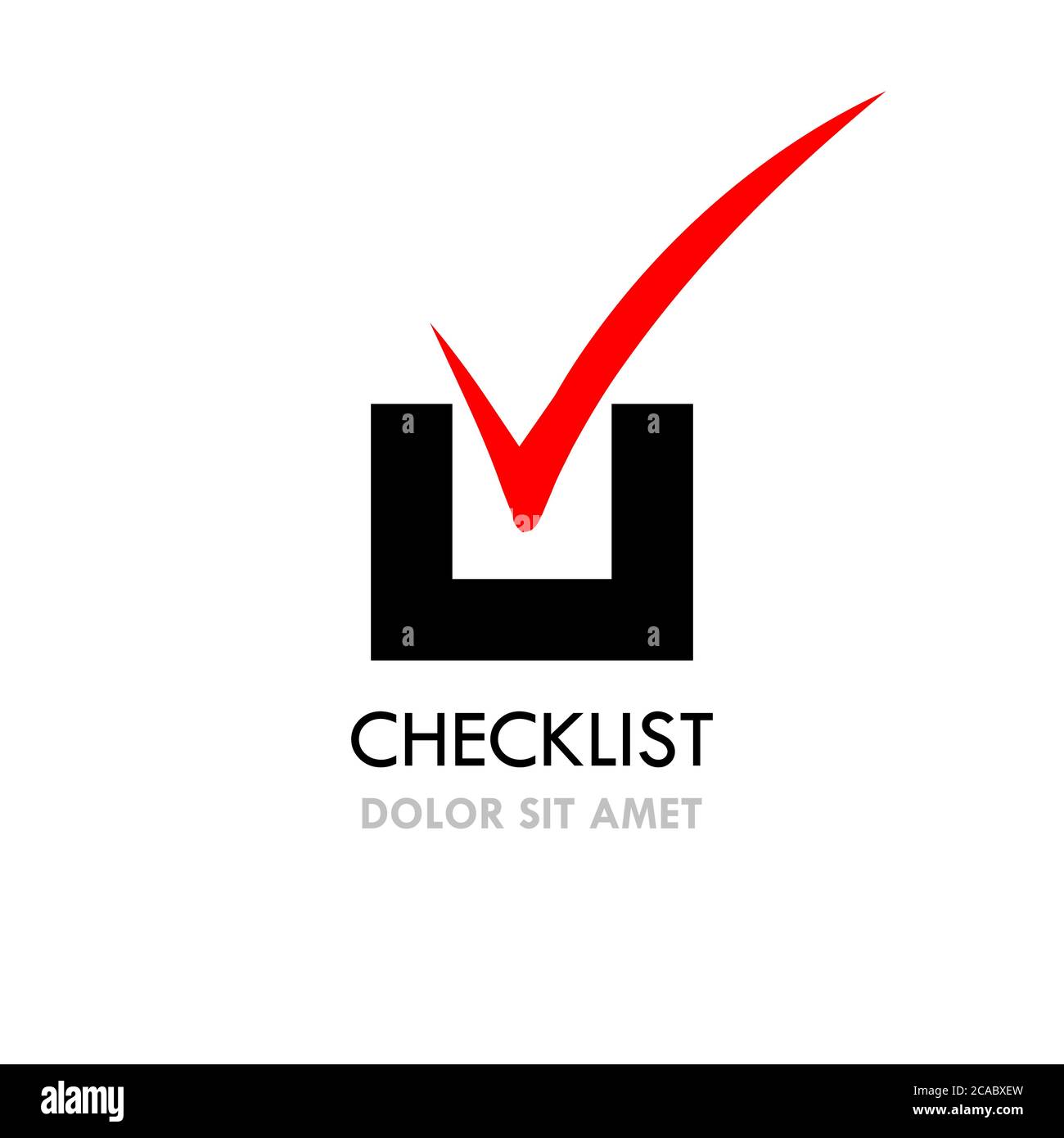 Checklist Logo Design 2 can be used for companies and businesses Stock ...