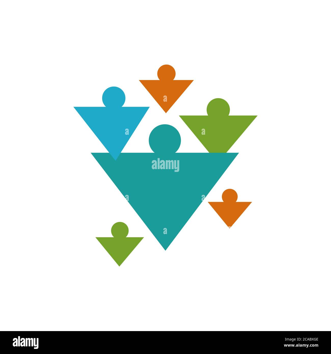 colorful diversity unity togheter people community logo design vector ...