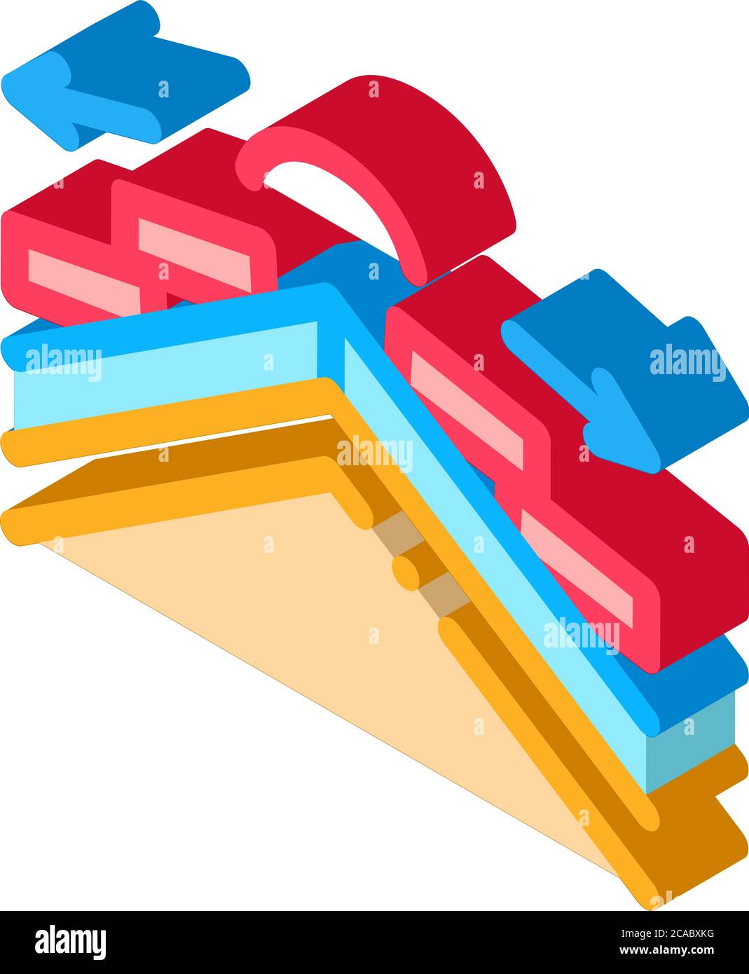 roof ceramic tile scheme isometric icon vector illustration Stock ...