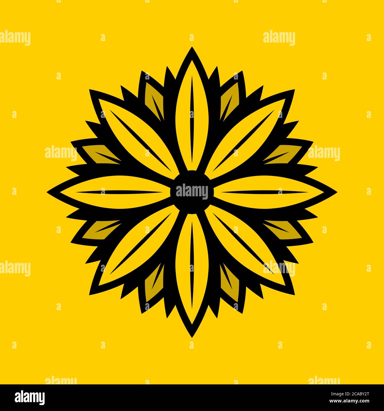 Daisy Solid Logo Design can be used for companies and businesses Stock ...