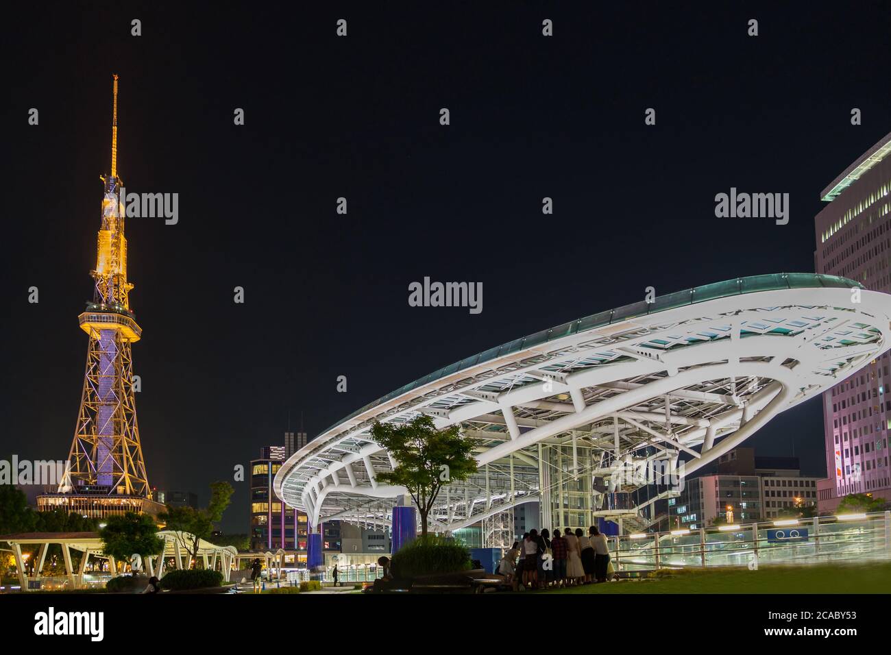 Nagoya, Japan - May 14, 2016 : Oasis 21 and TV Tower in Sakae, Nagoya ...