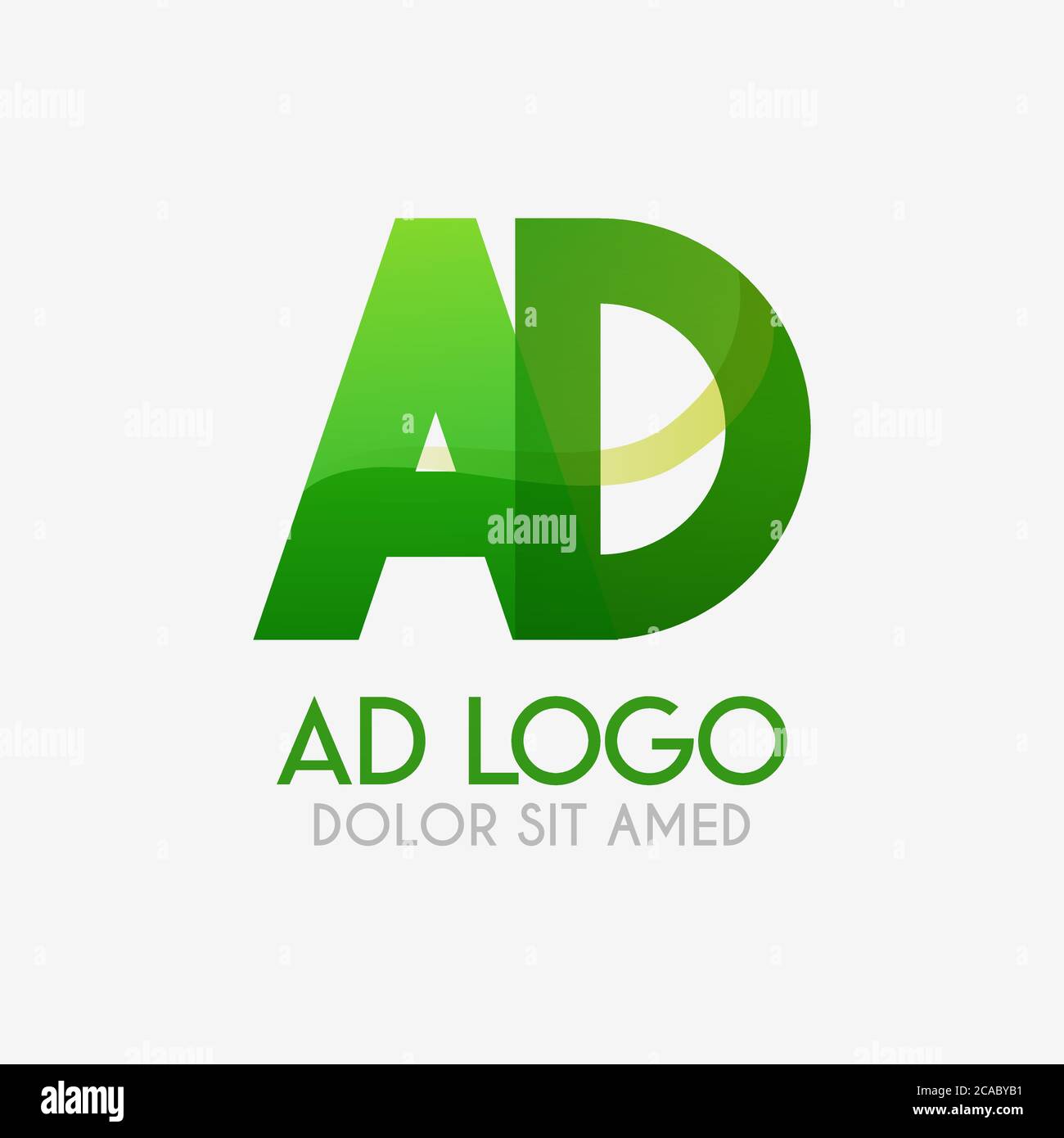 The AD logo with striking colors and gradations, modern and simple for ...
