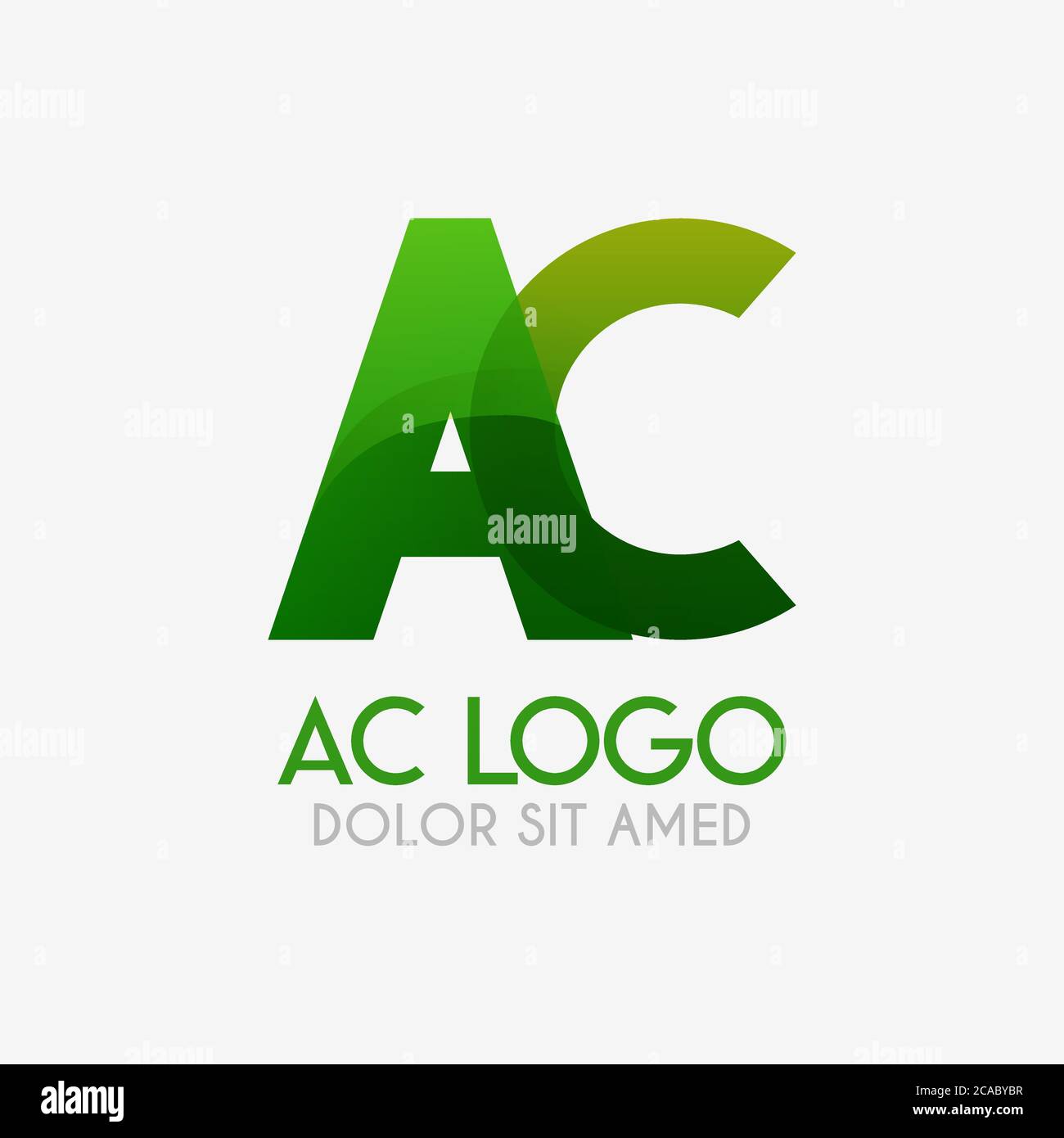 The AC logo with striking colors and gradations, modern and simple for ...