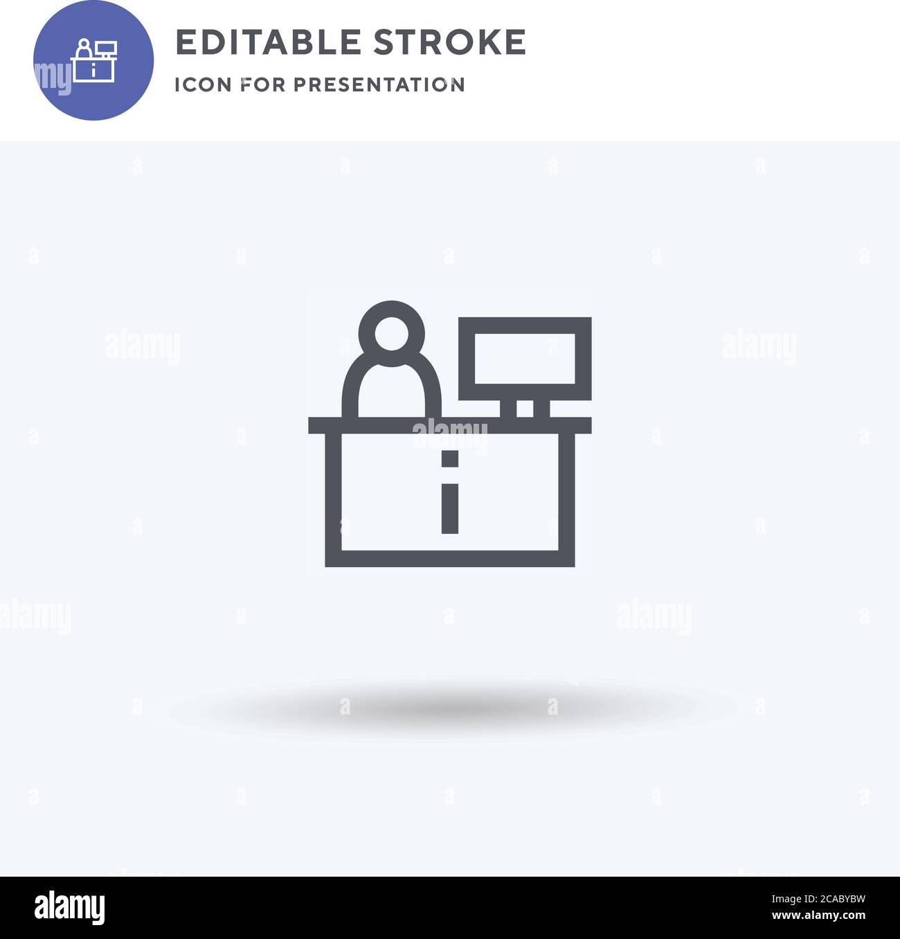 Reception icon vector, filled flat sign, solid pictogram isolated on ...