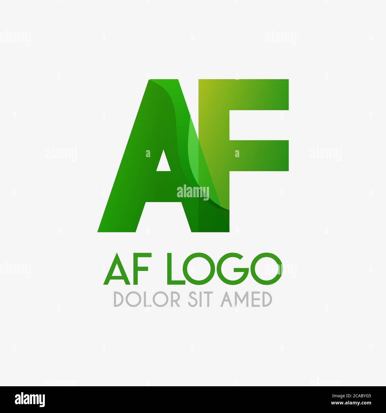 The AF logo with striking colors and gradations, modern and simple for ...