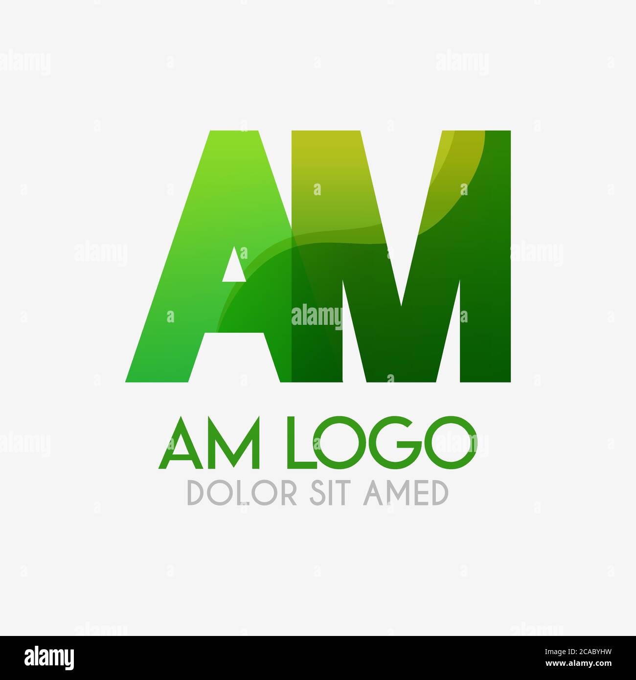 The AM logo with striking colors and gradations, modern and simple for ...