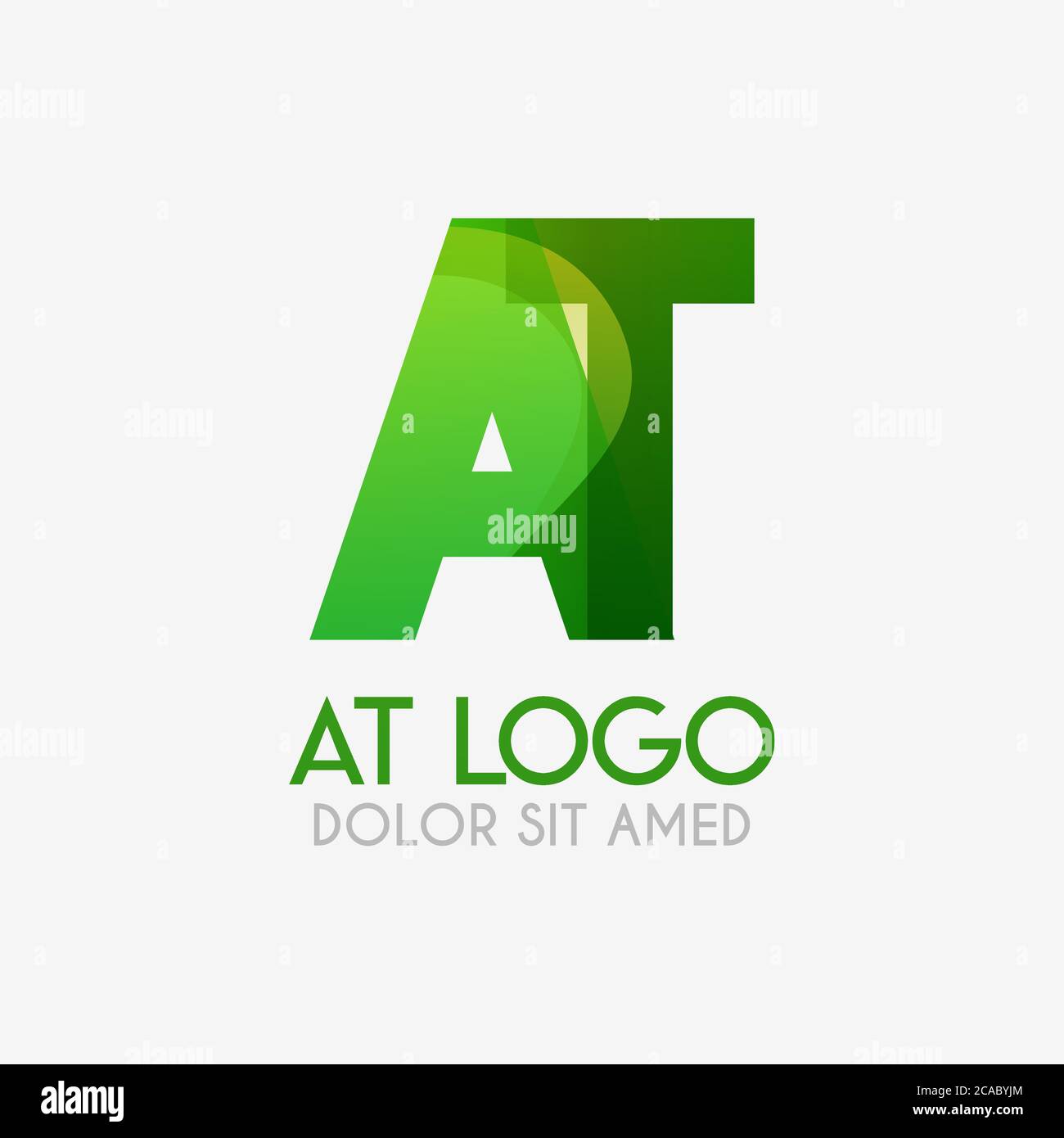 The AT logo with striking colors and gradations, modern and simple for ...