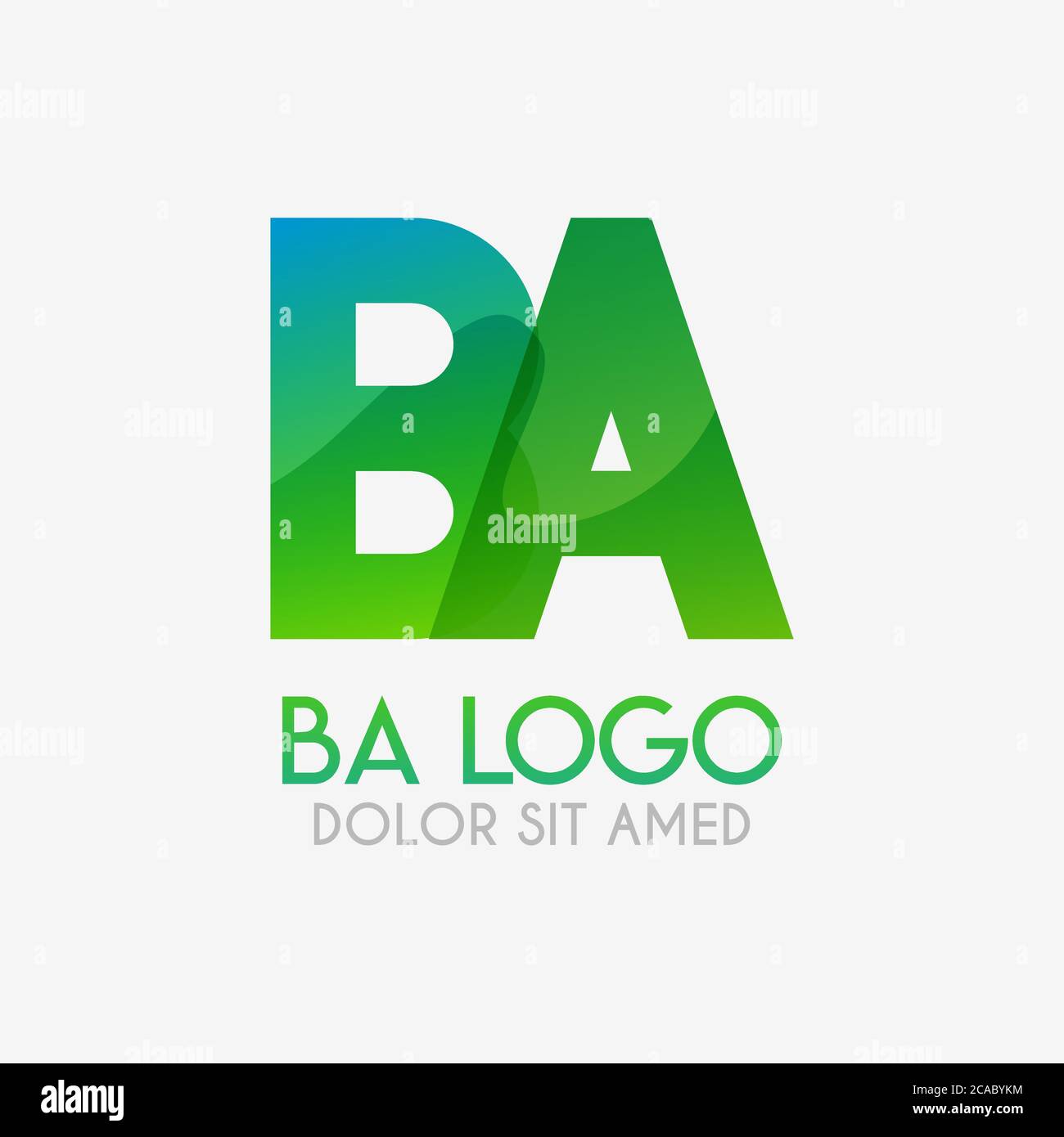 The BA logo with striking colors and gradations, modern and simple for ...