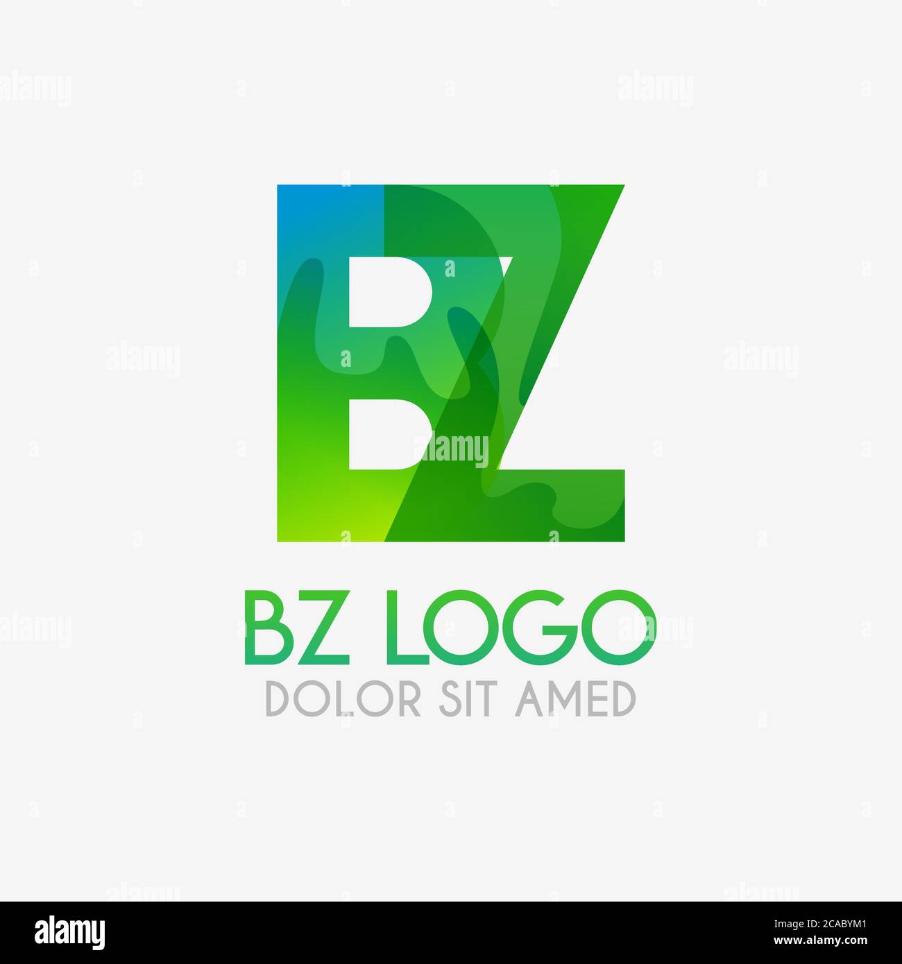 The BZ logo with striking colors and gradations, modern and simple for ...