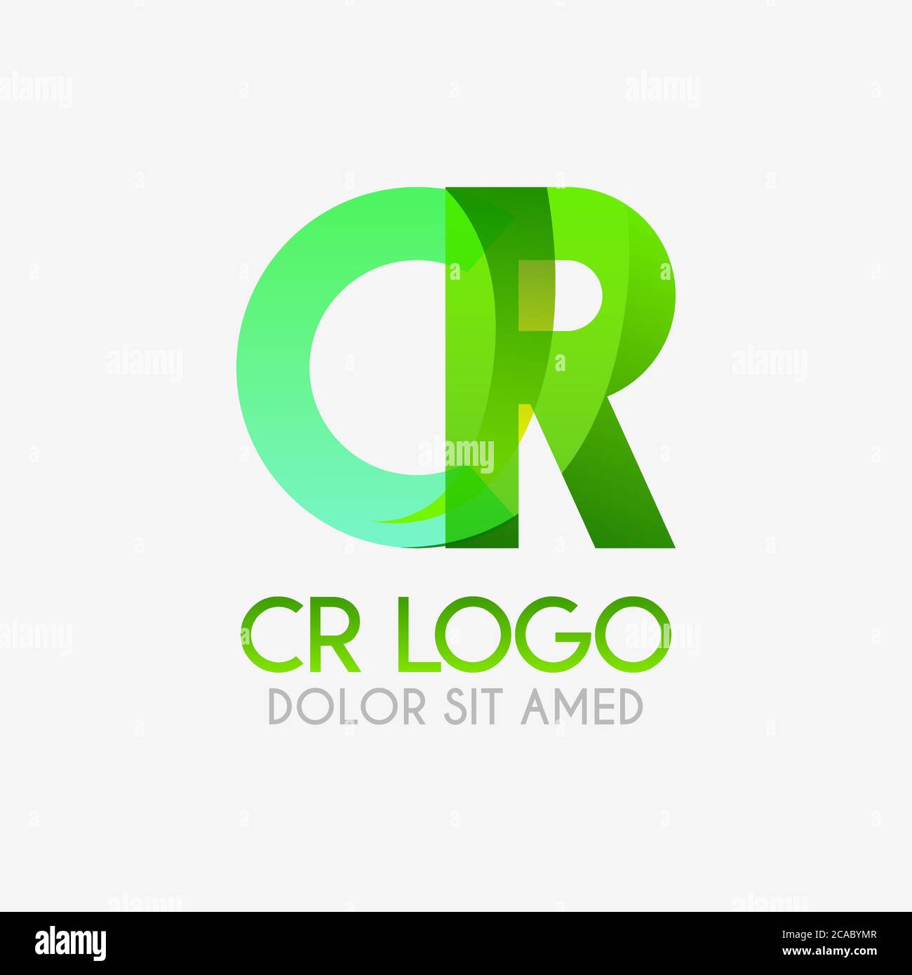 The CR logo with striking colors and gradations, modern and simple for ...