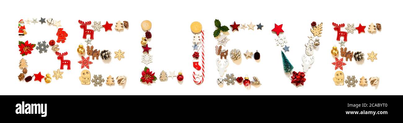 Colorful Christmas Decoration Letter Building Word Believe Stock Photo ... Colorful Christmas Decoration Letter Building Word Believe Stock Photo ...