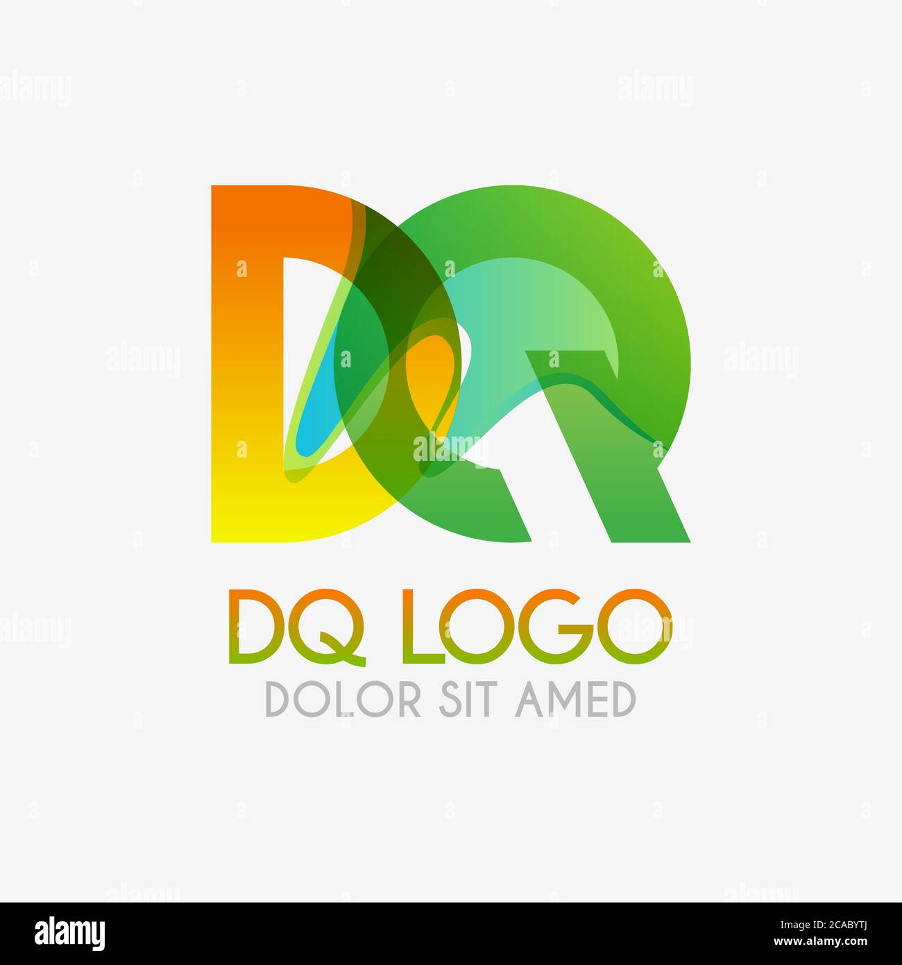 The DQ logo with striking colors and gradations, modern and simple for ...