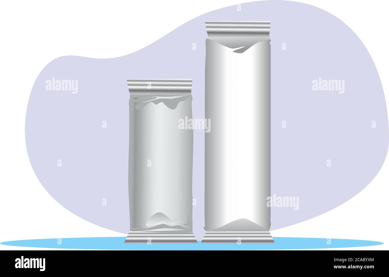 gray sachets packings products isolated icons vector illustration ...