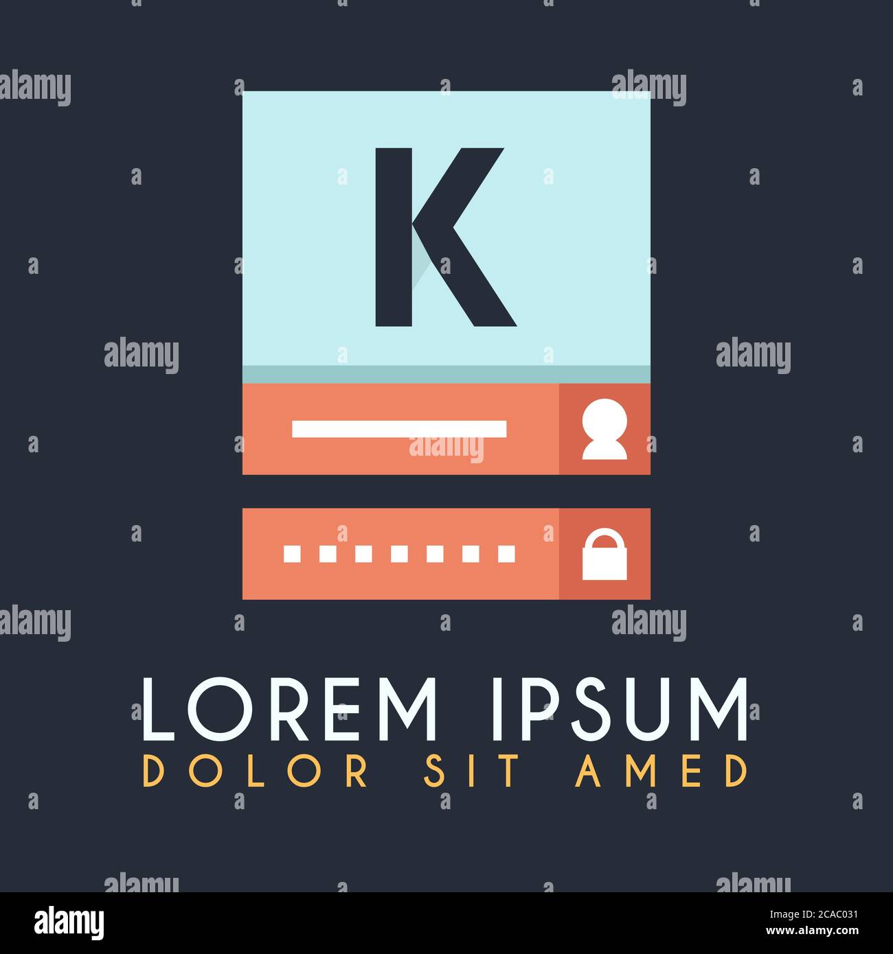 K login security logo design inspiration can be used for companies and ...