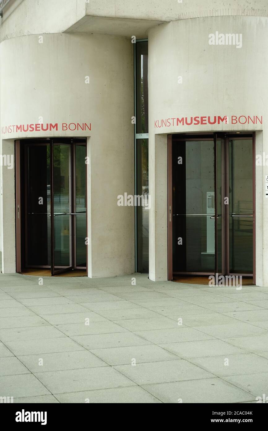 BONN, GERMANY - Jul 16, 2020: two entrances of the modern art museum ...