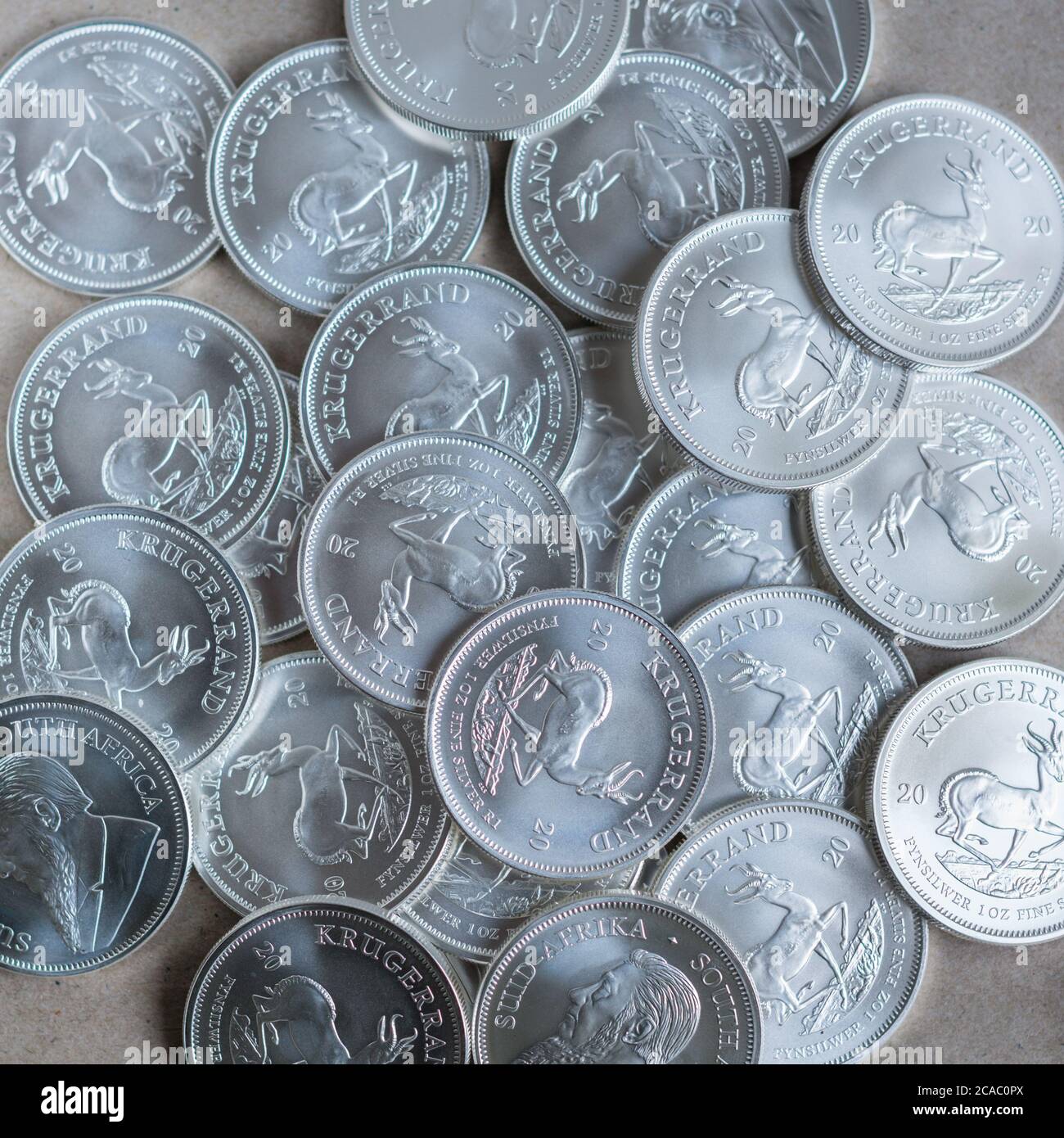 silver kruger rands Stock Photo - Alamy