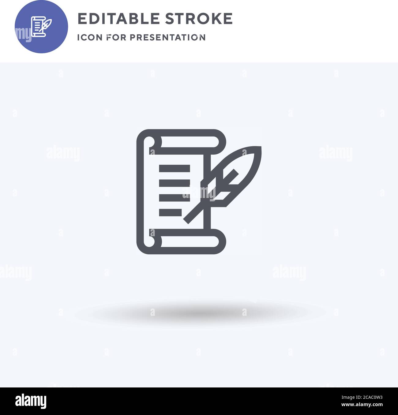 Manuscript icon vector, filled flat sign, solid pictogram isolated on ...