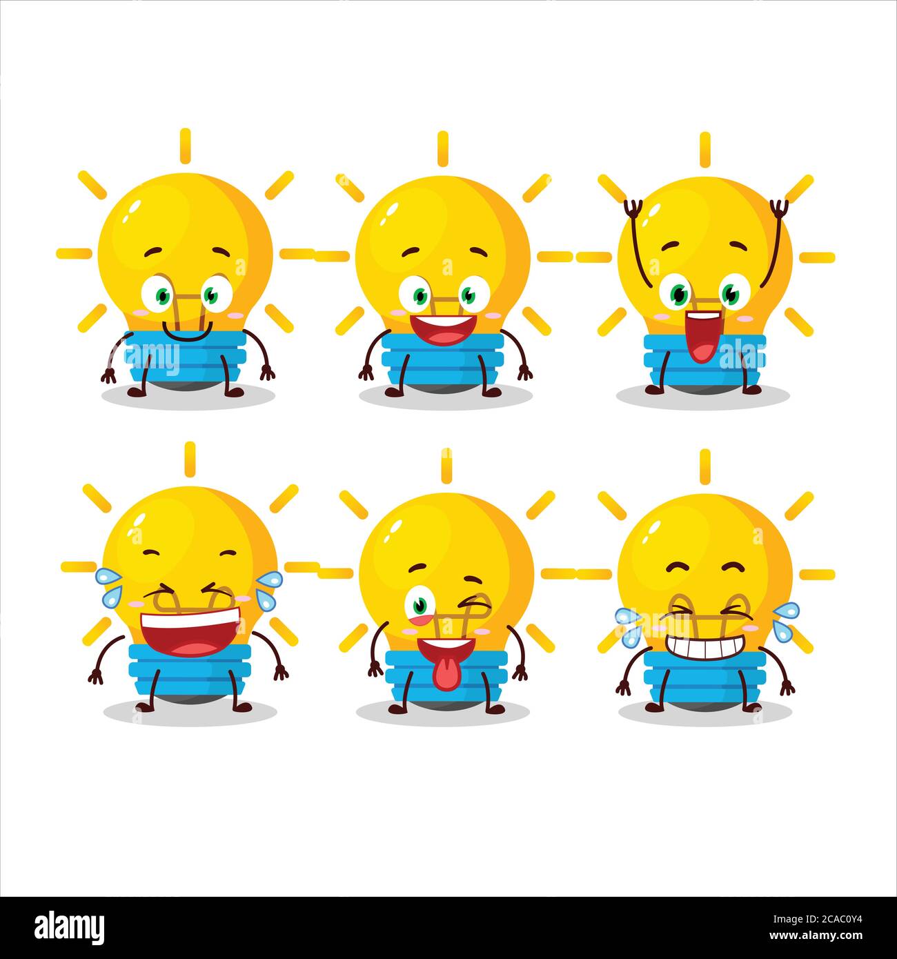 Cartoon character of lamp ideas with smile expression Stock Vector ...