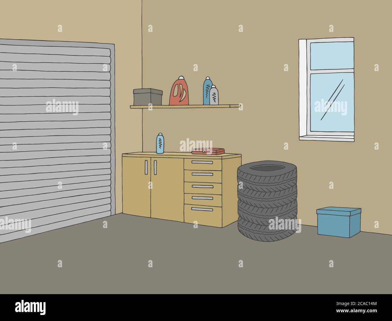Garage Stock Vector Images - Alamy