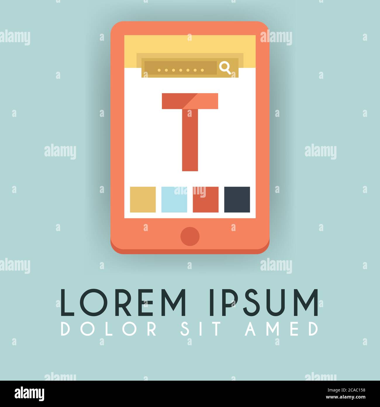 T Letter Smartphone e commerce Application Logo Design Stock Vector ...