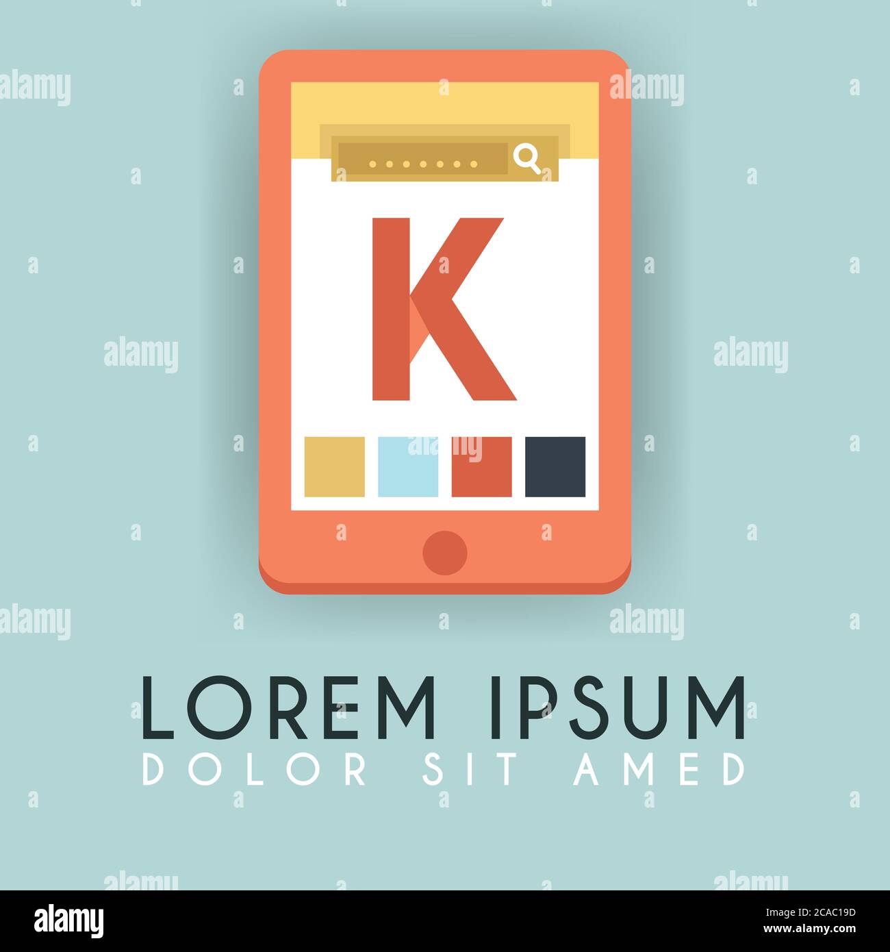 K Letter Smartphone e commerce Application Logo Design Stock Vector ...