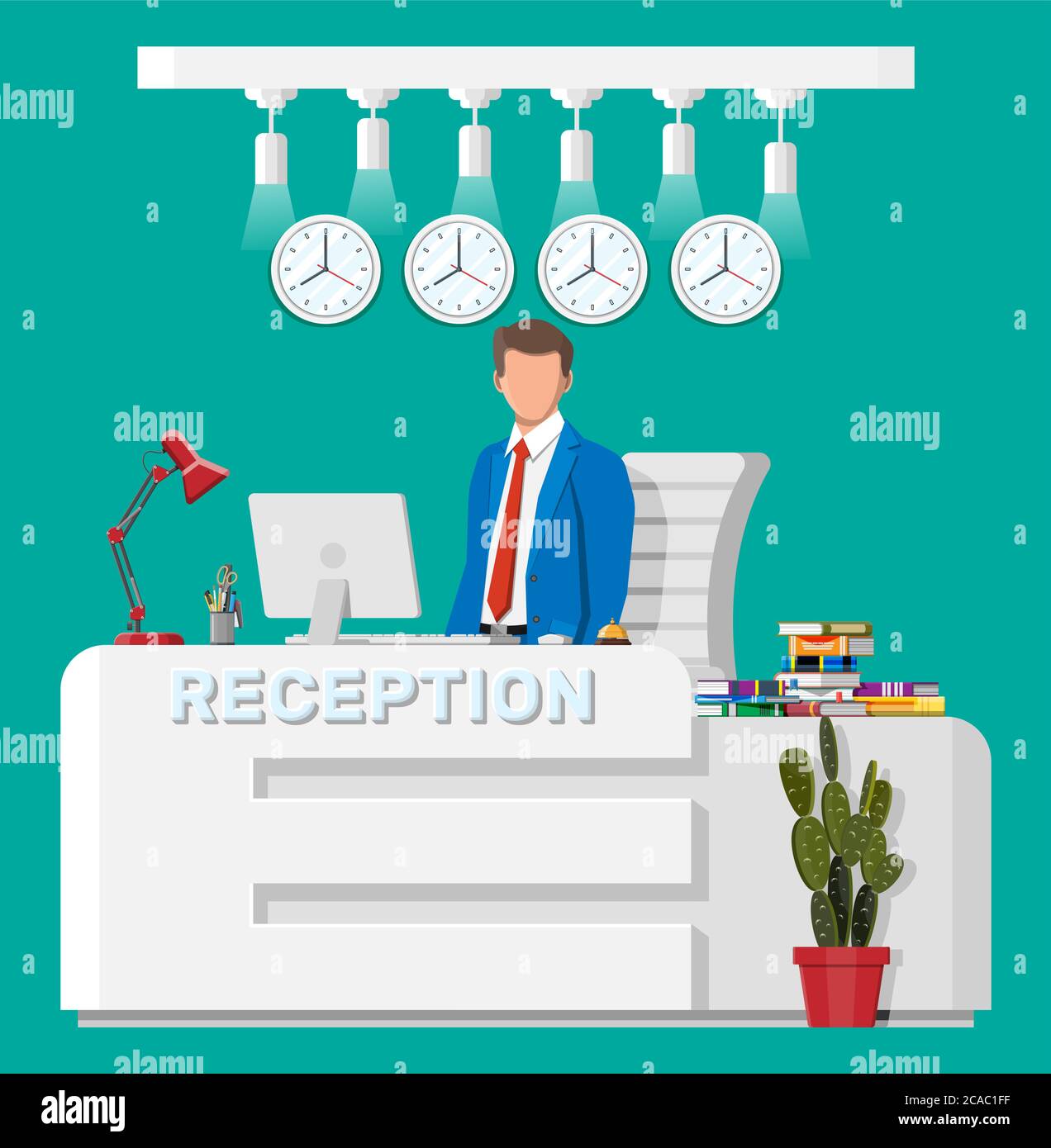 Reception clock Stock Vector Images - Alamy
