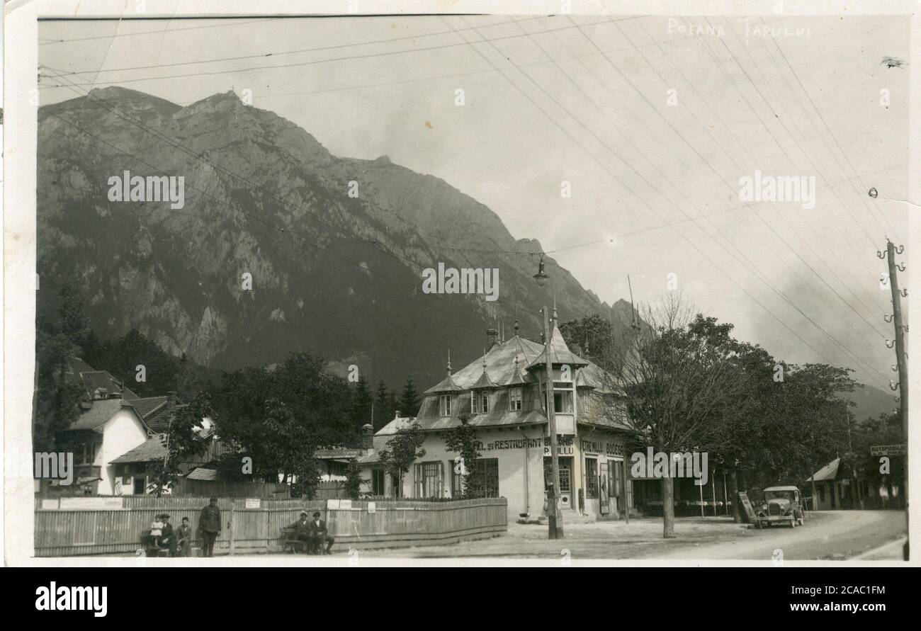 Poiana Tapului resort in Prahova, Romania interwar era Stock Photo - Alamy