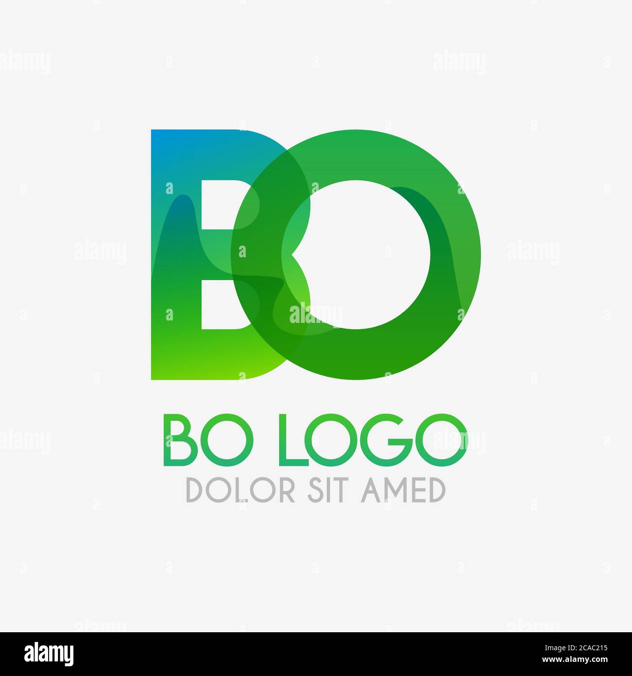 The BO logo with striking colors and gradations, modern and simple for ...