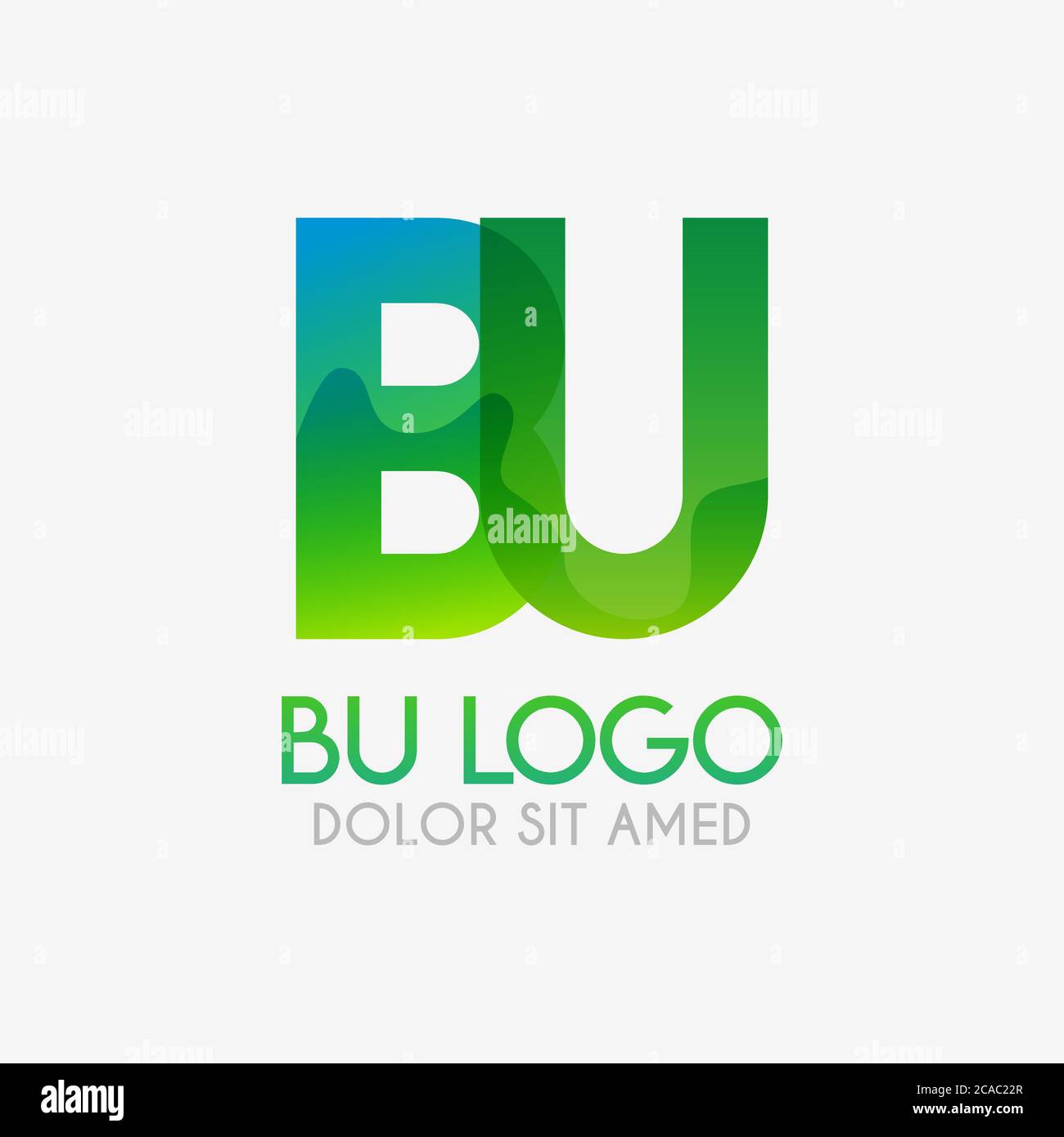 The BU logo with striking colors and gradations, modern and simple for ...