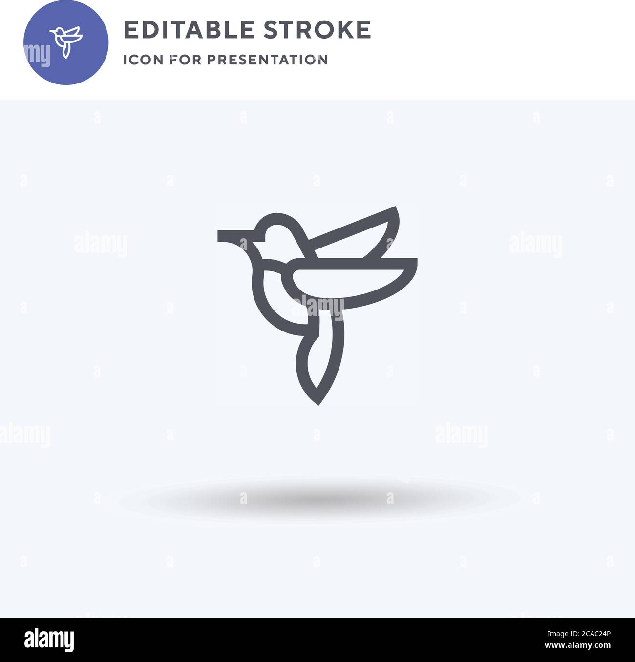 Hummingbird icon vector, filled flat sign, solid pictogram isolated on ...