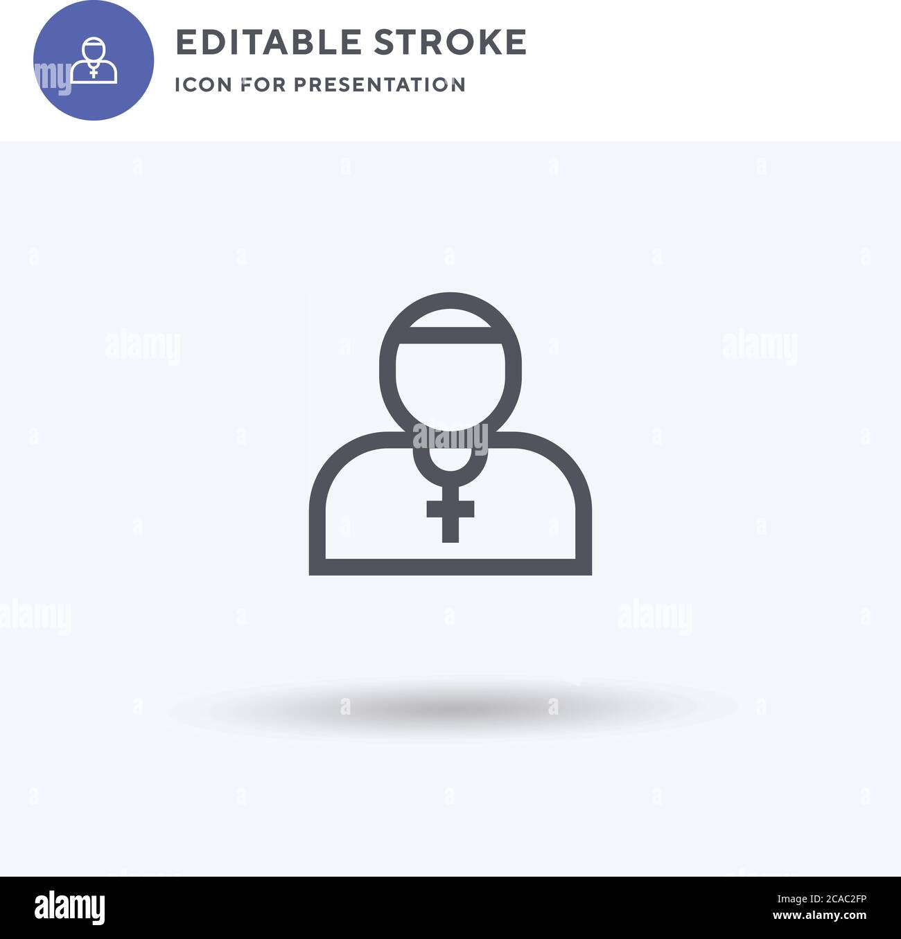 Pastor icon vector, filled flat sign, solid pictogram isolated on white ...