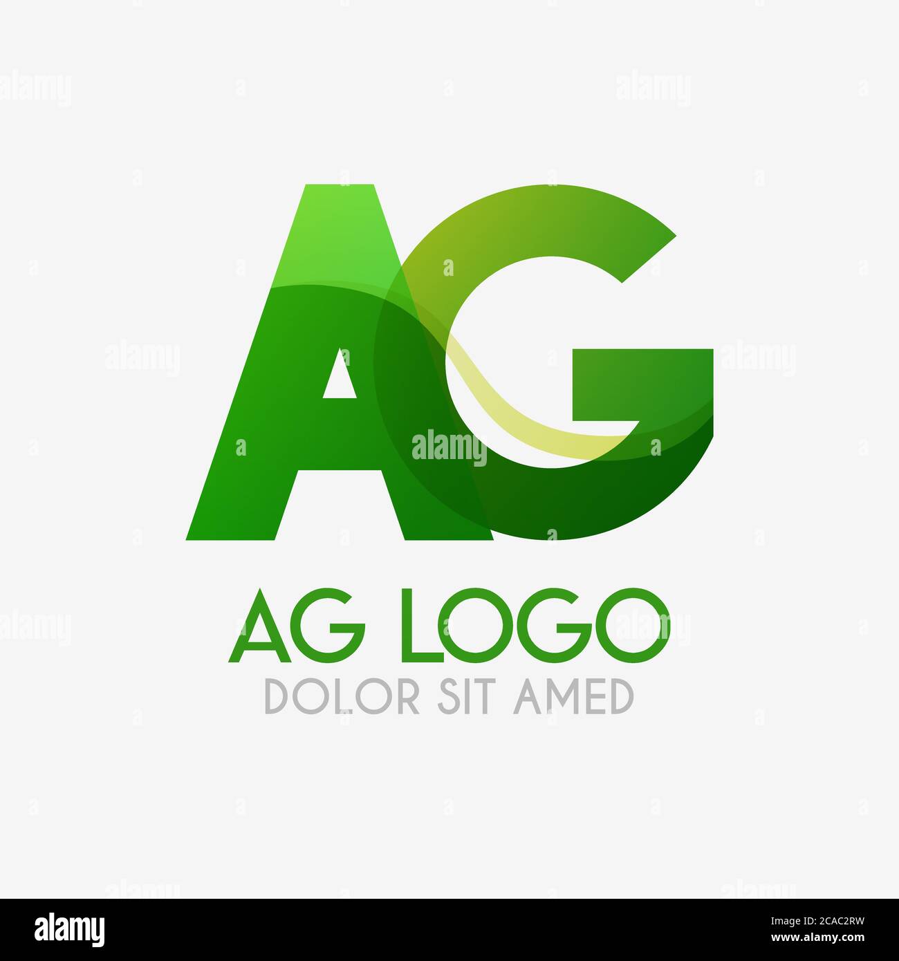 The AG logo with striking colors and gradations, modern and simple for ...