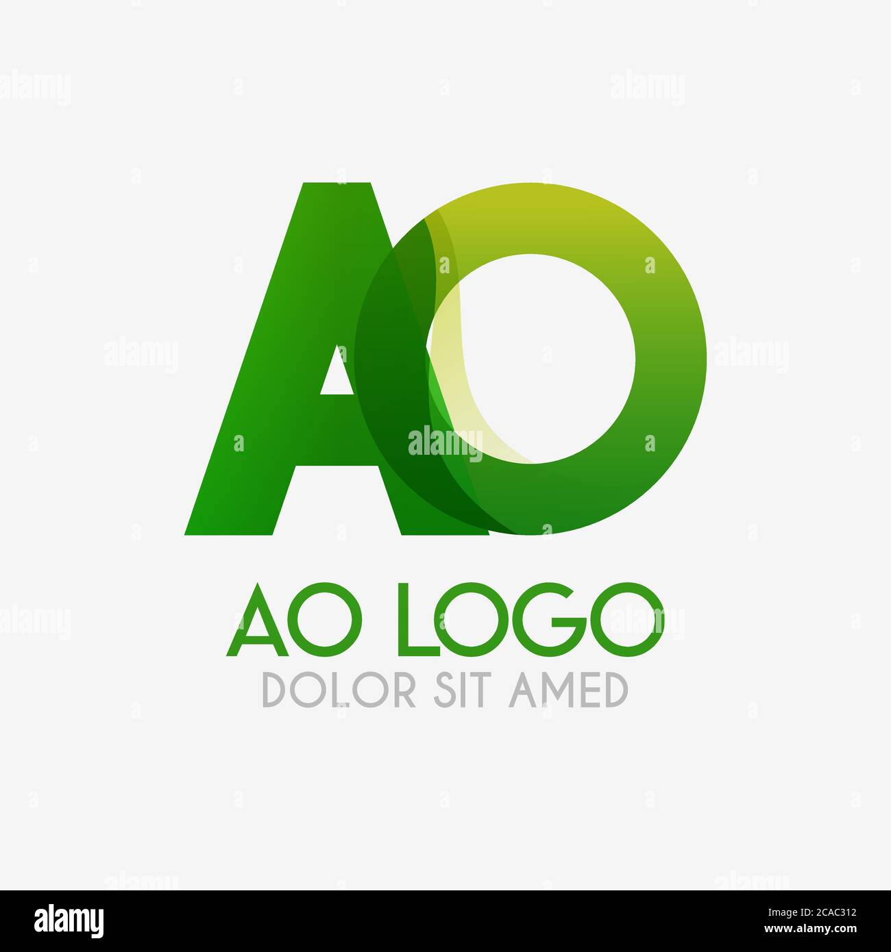 The AO logo with striking colors and gradations, modern and simple for ...