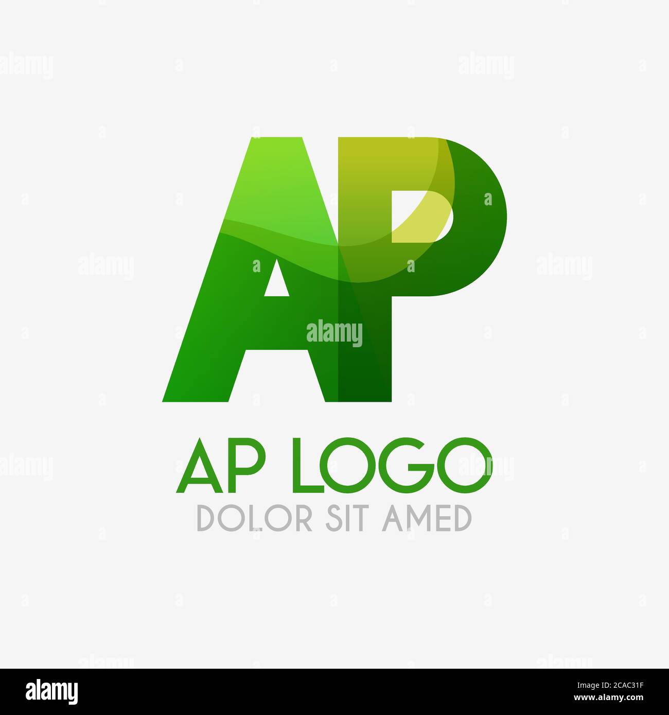 The AP logo with striking colors and gradations, modern and simple for ...