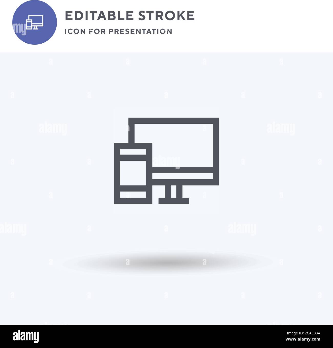 Devices icon vector, filled flat sign, solid pictogram isolated on white, logo illustration ...