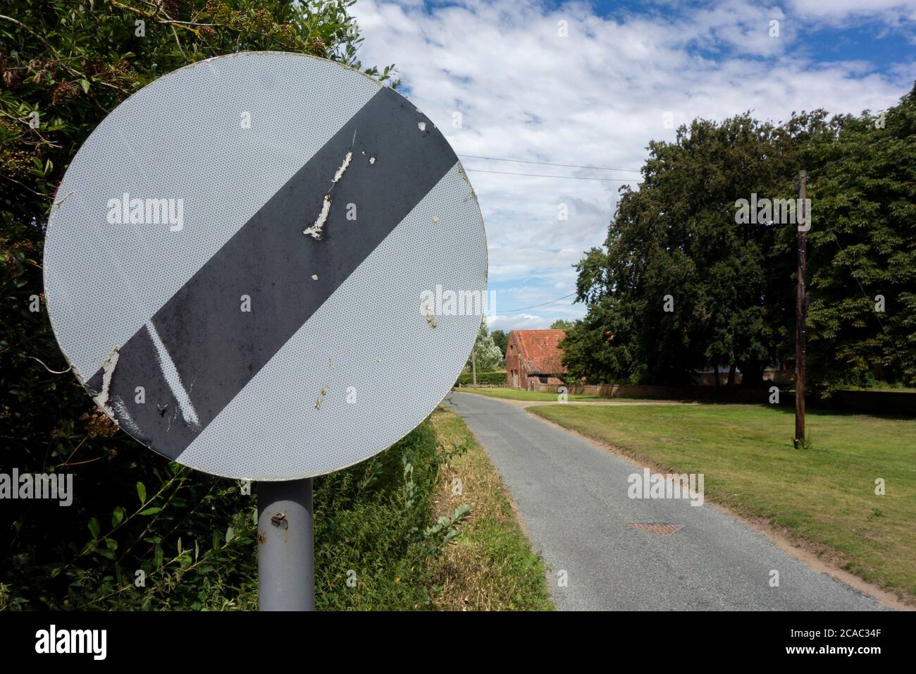 End of speed limit sign Stock Photo - Alamy