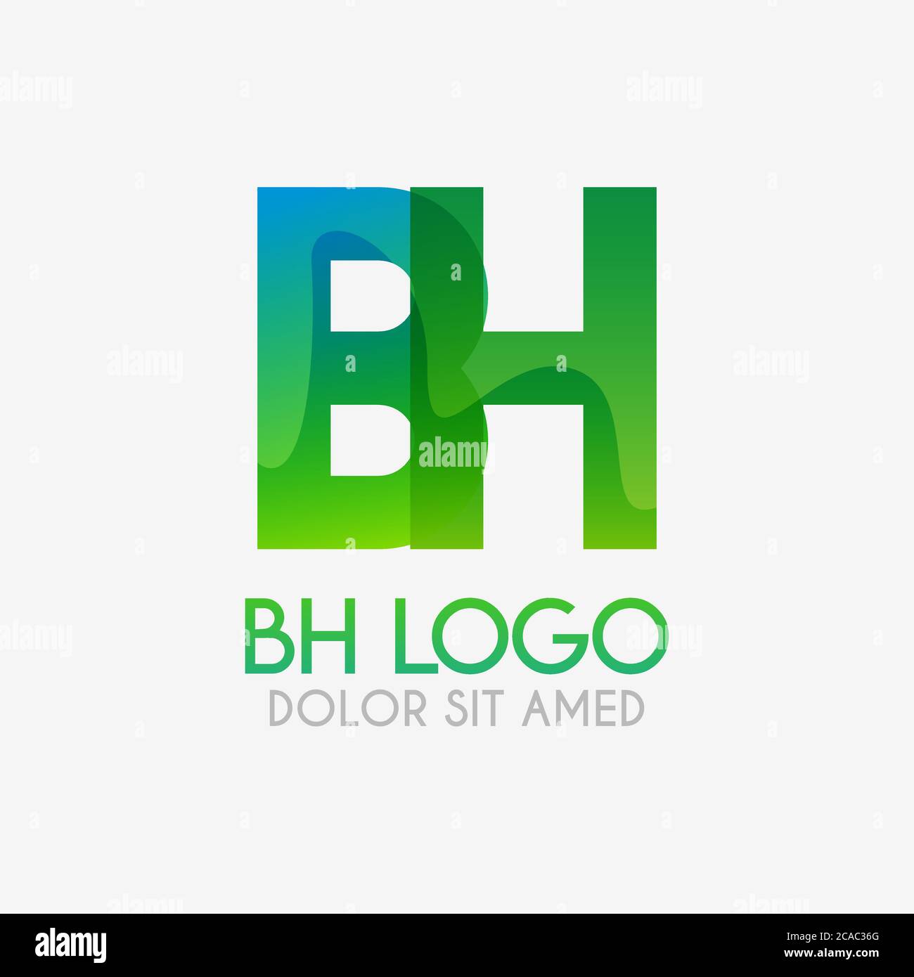 The BH logo with striking colors and gradations, modern and simple for ...