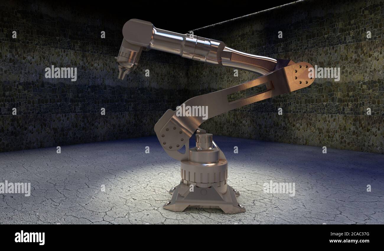 3D rendering of robot manipulator inside a building Stock Photo - Alamy