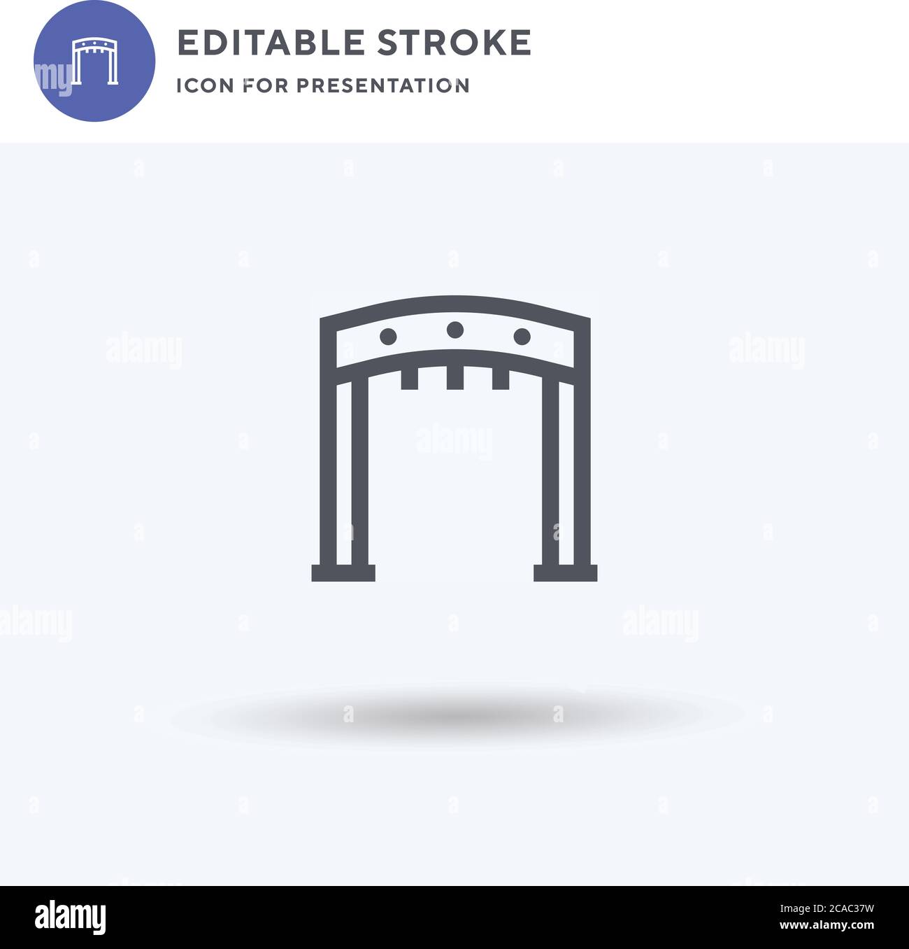 Arc icon vector, filled flat sign, solid pictogram isolated on white ...