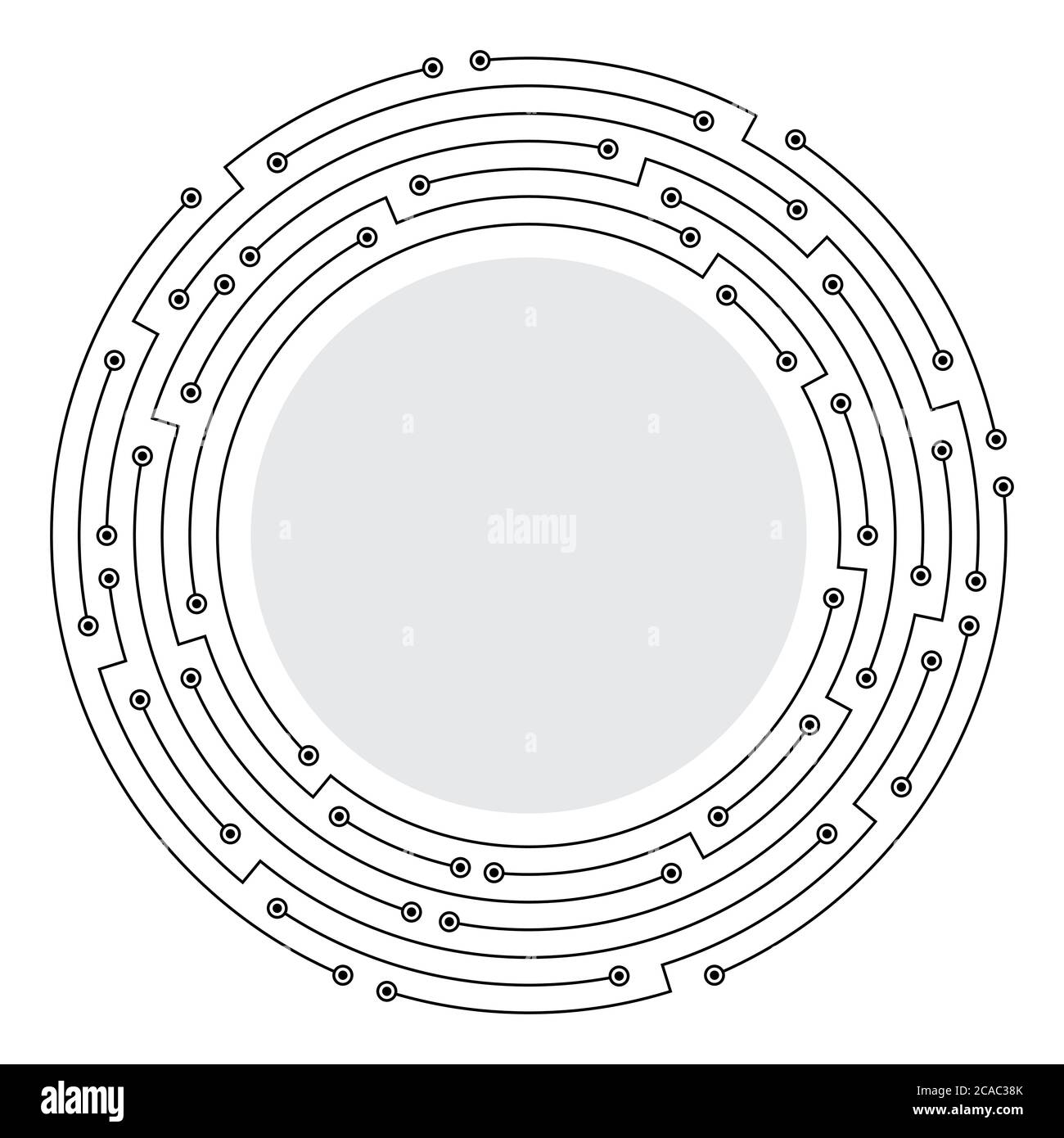 Abstract technology round frame Stock Vector Image & Art - Alamy