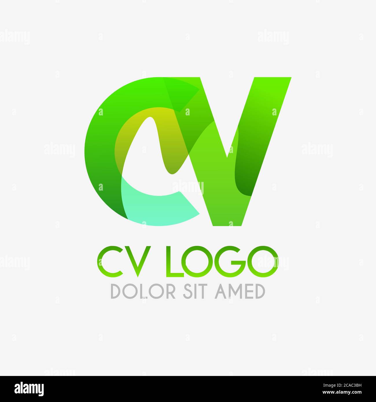 The CV logo with striking colors and gradations, modern and simple for ...