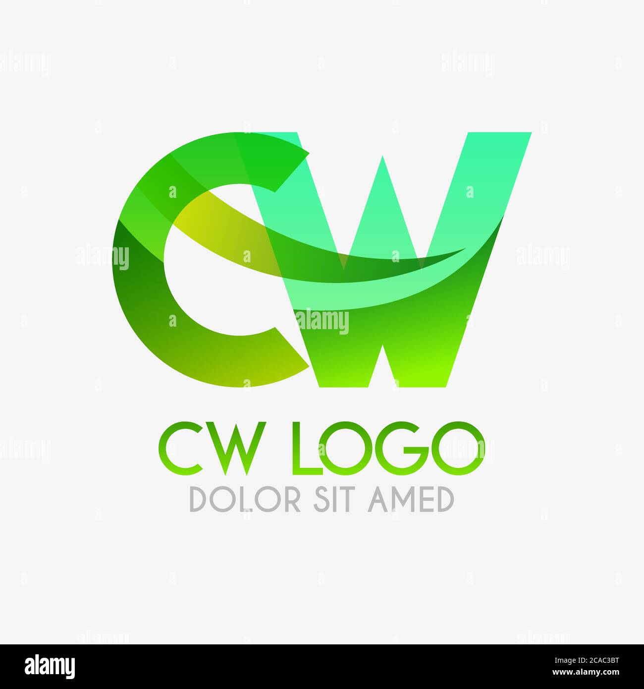The CW logo with striking colors and gradations, modern and simple for ...