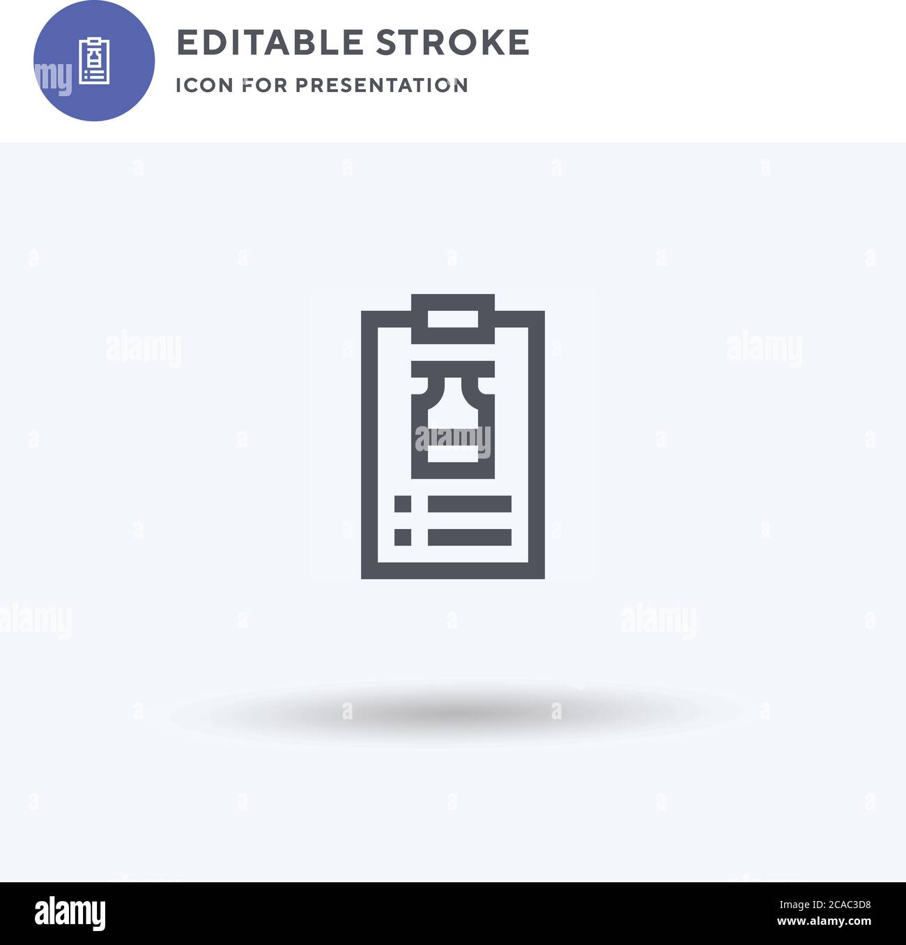 Medical Report icon vector, filled flat sign, solid pictogram isolated ...
