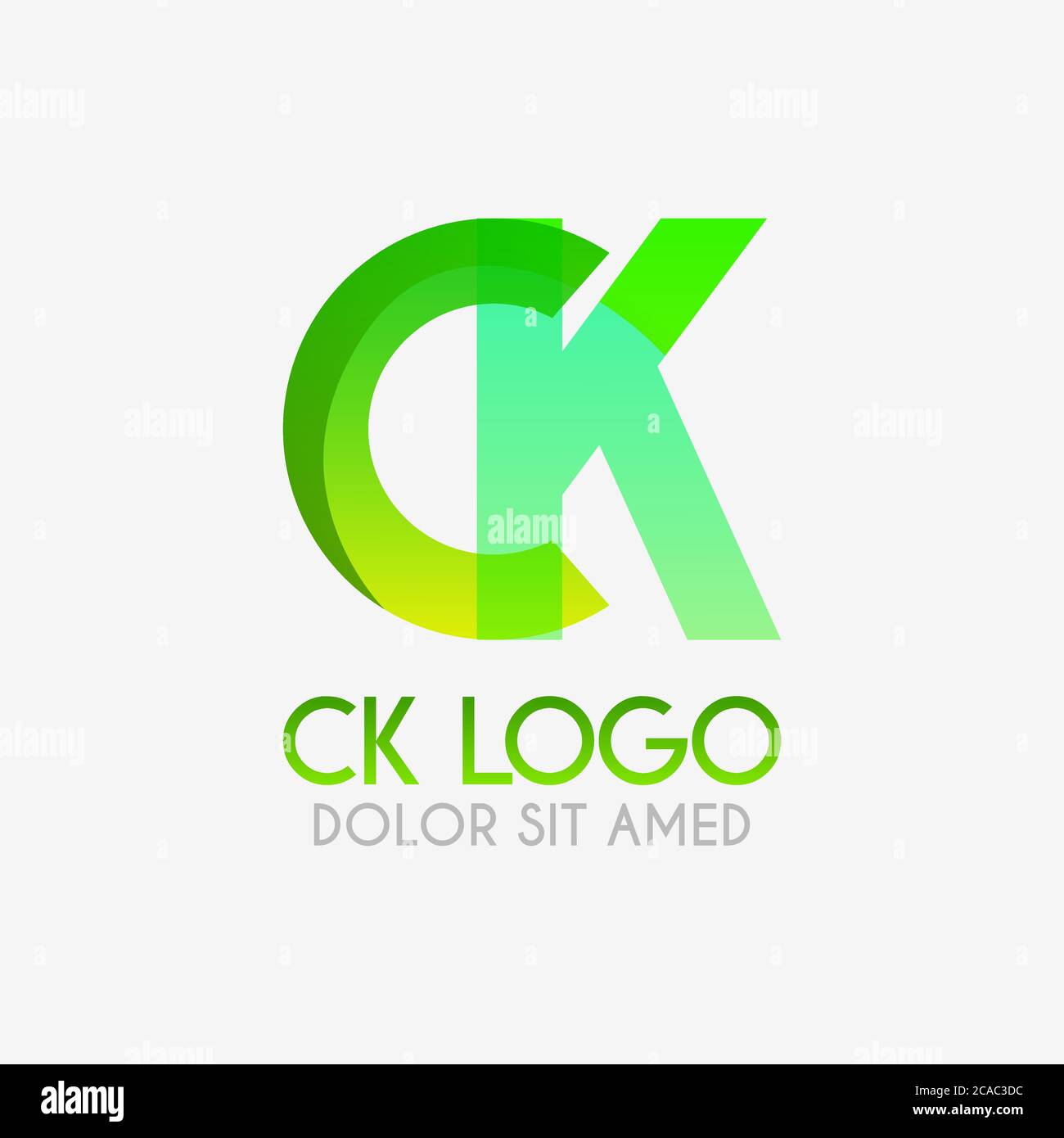 The CK logo with striking colors and gradations, modern and simple for ...