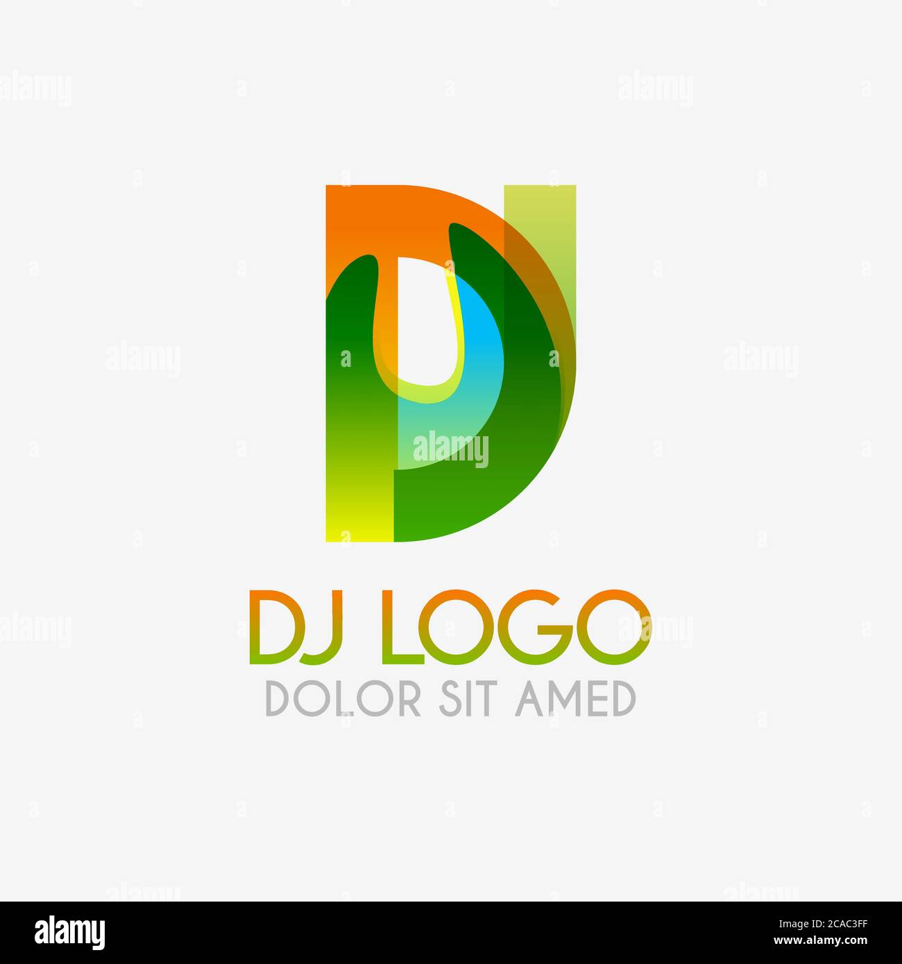 The DJ logo with striking colors and gradations, modern and simple for ...